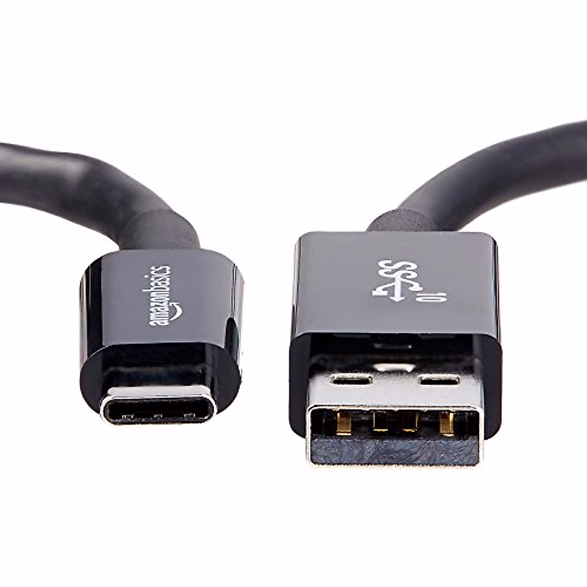 Amazon Basics USB Type-C to USB-A Male 3.1 Gen2 Adapter Charger Cable - 3 Feet (0.9 Meters) - Black