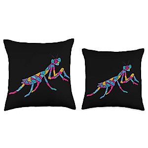 Praying Mantis Lover Insect Future Entomologist Praying Mantis Lover Future Entomologist Insect Whisperer Throw Pillow, 16x16, Multicolor