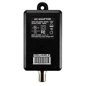 Reliable Cable Power Supply, High Efficiency OEM Replacement Wall Mount Adapter for CATV Drop Amplifiers 15V 500mA (0.5A) with F-Type Connection, DoE Level VI Rated