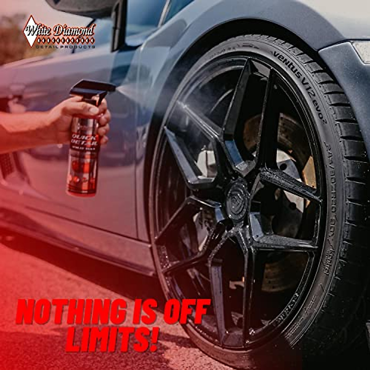 Schultz Laboratories White Diamond Cherry Scented Quick Detail Spray, 16 oz All Purpose Spray Cleaner, Safe for Interior & Exterior Use