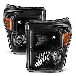 ACANII - For Blk 2011-2016 Ford F250 F350 F450 Super Duty Headlights Signal Lamps Driver + Passenger Side