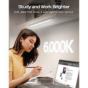 JACKYLED 2 Pack 16in Under Cabinet Lights for Kitchen, Under Cabinet Task Lighting Updated Wave Sensor Indoor, 65 LED Rechargeable 3000mAh Battery Under Counter Lights in Kitchen, Closet, Bedroom