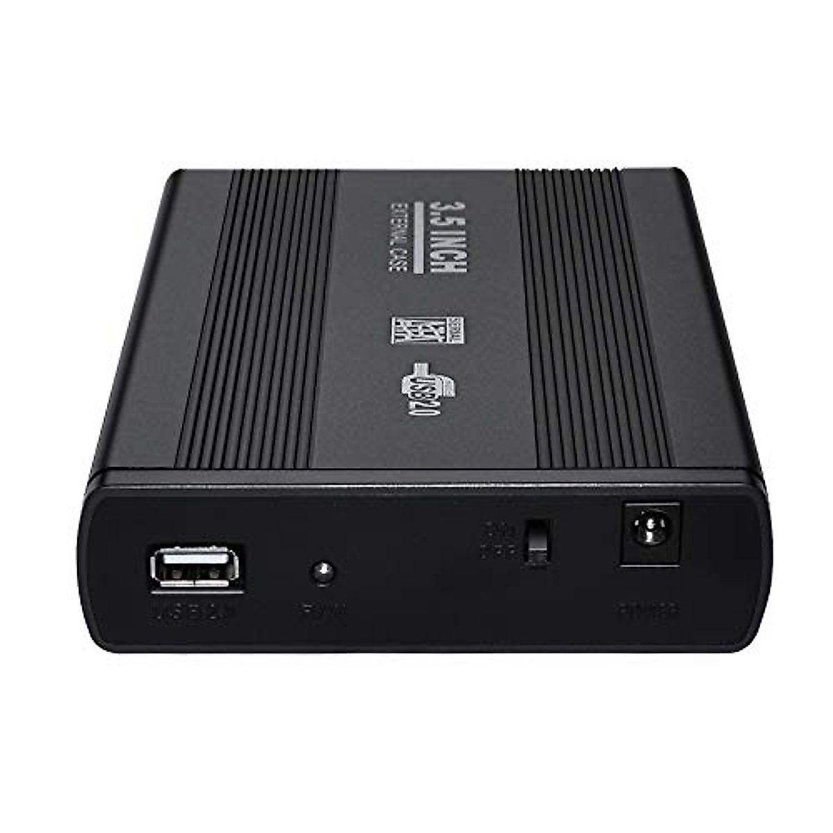 3.5 inch HDD External Case USB 2.0 to SATA External 3.5 Hard Drive Enclosure Disk for 3.5 SATA HDD External Storage Box with Aluminum Case (USB2.0-Silver)