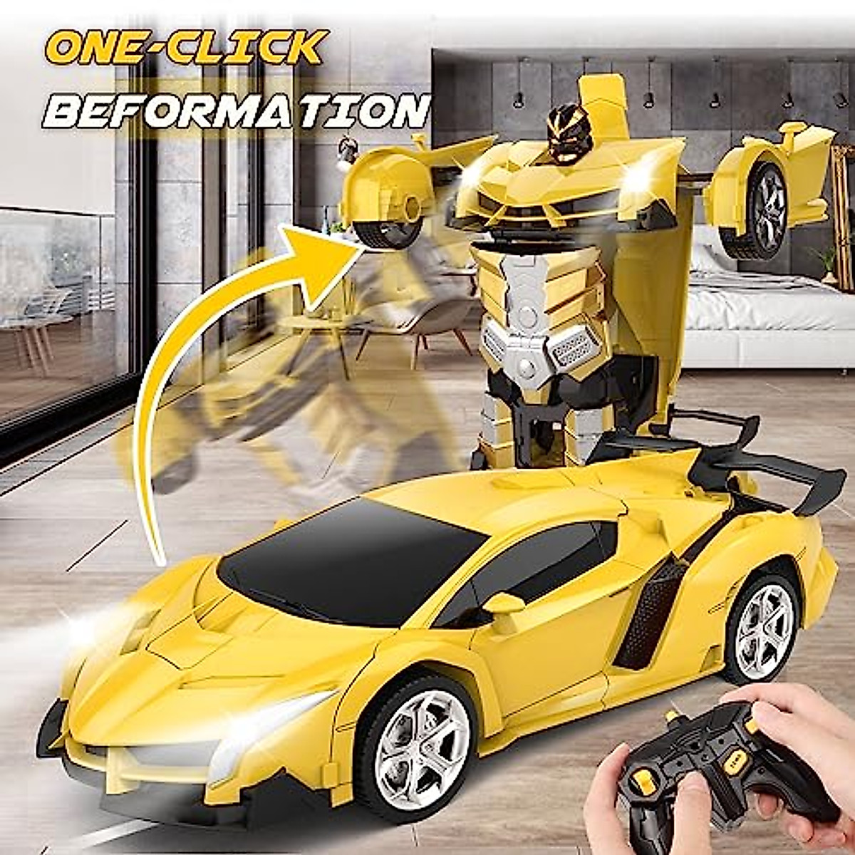 Britik Transform Remote Control Car - RC Cars, One-Button Transforming ...