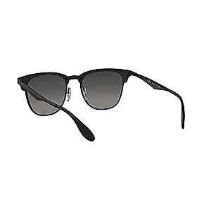 Ray-Ban RB3576N Blaze Clubmaster Square Sunglasses, Demi Gloss Black/Grey Gradient Dark Grey, 47 mm