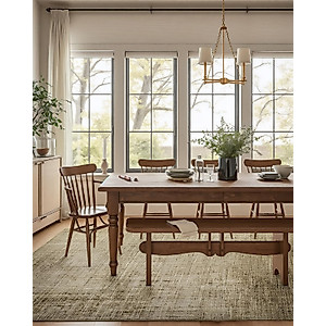 LUMI 4x6 Modern Abstract Area Rug, Ultra-Thin Washable Non-Slip Carpet, Low Profile, Flat Weave Indoor Floor Rugs for Living Room, Bedroom, Dining Room, Home Decor