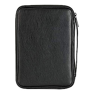 The Lord's Prayer Black Debossed Thin line Vinyl Zippered Bible Case Cover