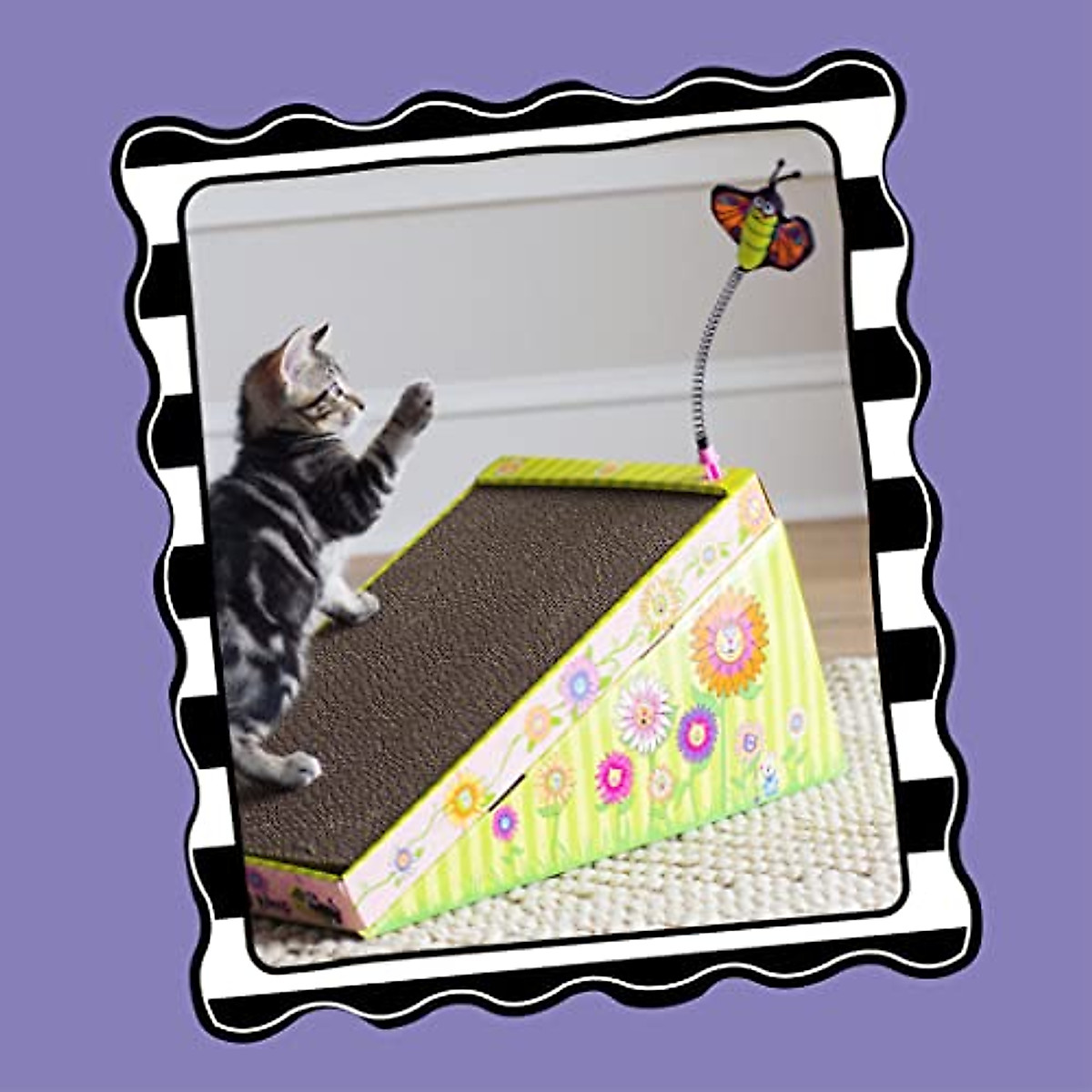 Petmate FAT CAT Big Mama's Scratch 'n Play Ramp Reversible Cardboard Toy