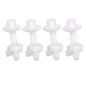 Toilet Seat Screws, A.I.Force 4Packs Toilet Seat Tightening Kit with Toilet Seat Hinge Bolts, Nuts and Washers, Plastic Toilet Seat Hinge Bolts for Fixing Wiggle of Top Mount Toilet Seat Hinges