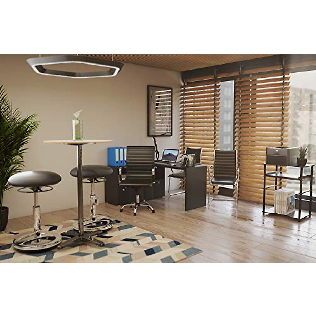 Furinno Home Computer Desk, Espresso/Black