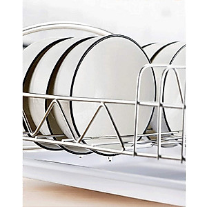 Plate Rack Draining Dish Rack Dish Rack 304 Stainless Steel Dish Rack Removable Cutlery Holders Dishware Dish Chopsticks Cutlery Pan Plate Holder