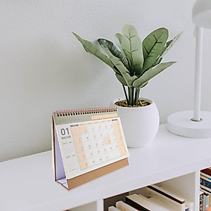 Office Decor 2024 Desktop Calendar Jul. 2023-Dec.2024 Standing Flip Desktop Calendar Monthly Daily Planner Calendar for Home Office Planner Organizer Large (Pink) Desk Decor