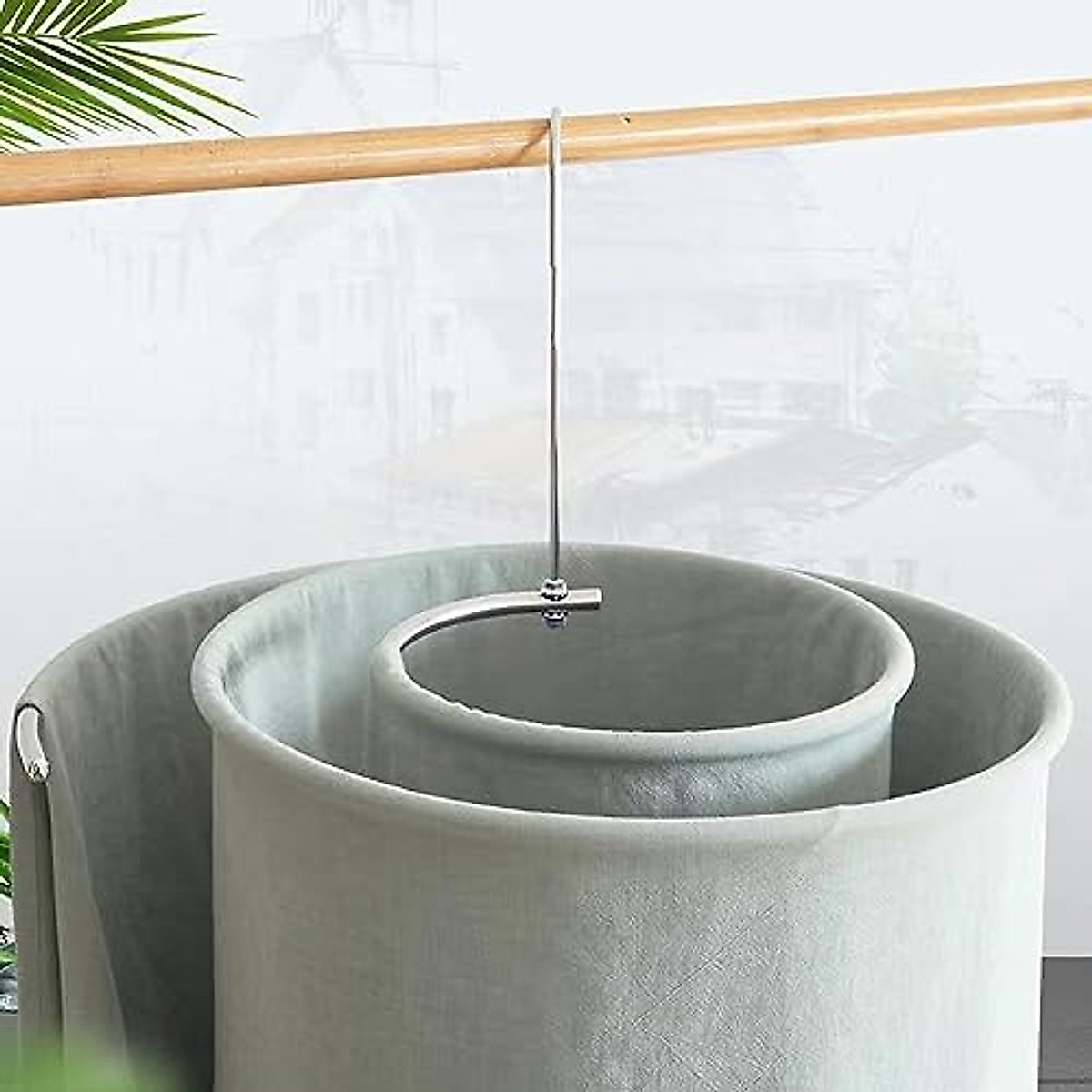 ABPETE Spiral Hanger,Laundry Hanger Dryer Rack,Stainless Steel Bed Sheet Drying Hanger, Space Saving Blanket Drying Rack Outdoor Indoor, Spiral Hanger for Bed Sheet Bath Towel