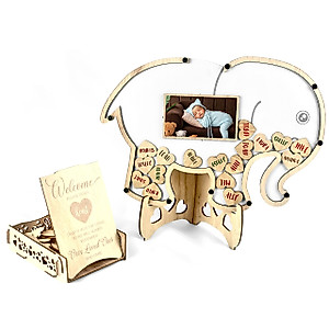 Bossy Baby,Elephant Baby Shower Guest Book Alternatives,Elephant Baby Shower Decorations,Baby Sonogram Frame Keepsake- Elephant Nursery Decor Photo Frame,Safari Nursery Decor,(Elephant Theme)