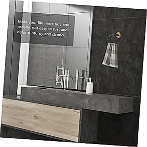 Yardwe Towel Ring Stainless Steel Hangers Wall Mounted Hooks Wall Mounted Clothing Rack Garment Rack Coat Rack Wreath Organizer Hooks Bathroom Towel Holder Household Towel Hook Towel Rack