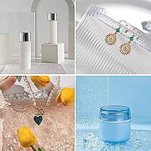 FINGERINSPIRE 3 Styles Clear Acrylic Rectangle Display Board Reflective Display Photography Background Board Acrylic Decor Board for Product Showing（Stripes, Water Ripples, Ice Patterns