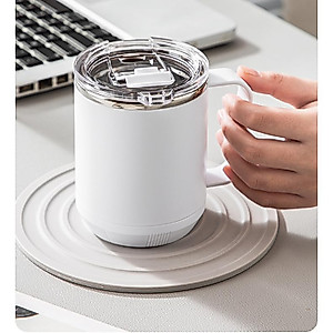 WENKII 17oz Stainless Steel Insulated Coffee Mug with Handle - Double Wall Vacuum Travel Tumbler with Sliding Lid, Induction Cooktop Safe, for Hot and Cold Beverages (Blue)