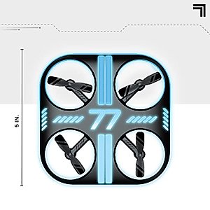 SHARPER IMAGE Lumo Stunt Remote Control LED Glow Drone, 2.4 GHz, Auto-Orientation, Assisted Landing & Gyro Stabilization, 3 Light Modes, Long Range Durability, Easy & Beginner Friendly Controls