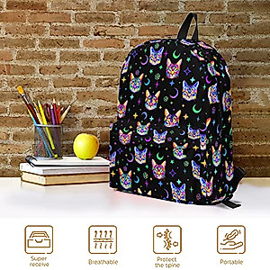 Roftidzo Large Capacity Cat Backpack Bookbag for Boys Girls Teens, Lightweight Laptop Backpack Travel Rucksack Casual Daypack