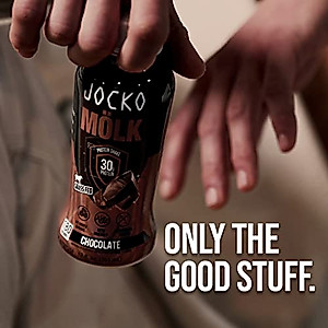 Jocko Mölk Chocolate Protein Shakes – Naturally Flavored Protein Drinks, KETO Friendly, No Added Sugar, 30g Grass Fed Protein - Protein Shakes Ready to Drink, 12 FL Oz, 12pk