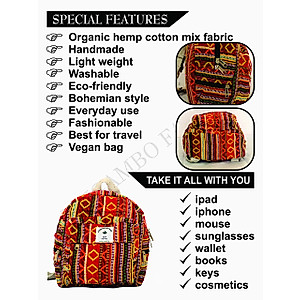 Generic Set Of Mini Backpack + Pen case + Coin Purse Hemp University Light Weight Backpack For Girl (Red),Small Backpack