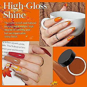 AZUREBEAUTY 29 Pcs Dip Powder Nail Kit Starter, Fall Limited Orange Glitter Red Green 20 Colors Acrylic Dipping Powder Liquid Set with Base/Top Coat for French Nails Art Manicure Beginner DIY Salon