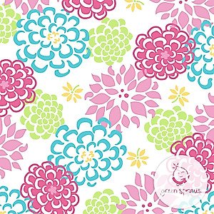 i play. by green sprouts baby girls Ruffle Snap Reusable Absorbent Swimsuit and Toddler Swim Diaper, White Zinnia, 5T US