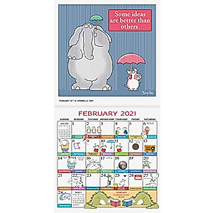 Sandra Boynton's Every Day's a Fabulous Holiday 2021 Wall Calendar