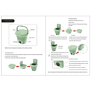 MOCOFO 8L Folding Washing Machine - Mini Portable Washing Machine for Camping, RV, Travel - Suitable for Underwear, Bra, Socks - 8L Large Capacity - Home Use（purple）