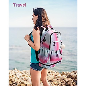 MATEIN Backpack with Lunch Compartment, Durable Insulated Cooler Lunch Bag for Women Nurse Teacher, 17 inch Laptop Backpack for Work Office Meal Prep Large Travel Daypack for Camping Picnic,Tie dye