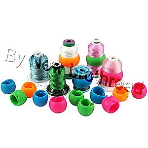 New Brothread 100pcs Thread Spool Savers / Spool Huggers - Prevent Thread Tails from Unwinding - No Loose Ends for Sewing and Embroidery Machine Thread Spools
