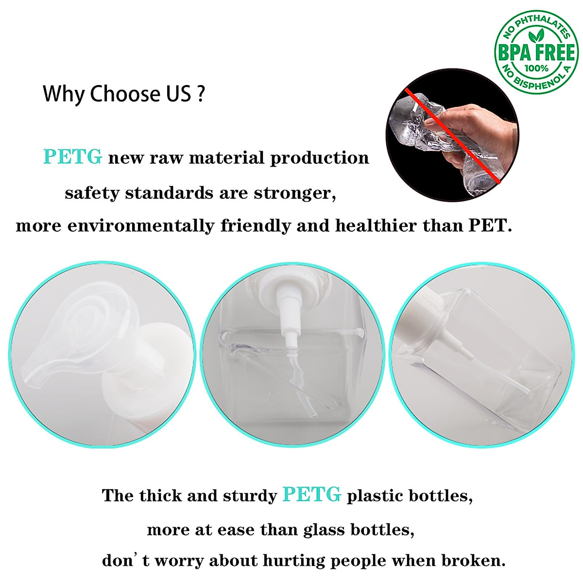 2 Pack Foaming Soap Dispenser 15oz Refillable Foam Liquid Hand Soap Empty Plastic Pump Bottle Container for Bathroom Vanities, Kitchen Sink, Hospital, Clinic, Clear 450ml