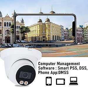 EmpireTech 4MP 1/1.8" CMOS Full Color Starlight IVS WDR AI IP Camera with 2 LEDs Fixed Lens,SMD 3.0, Face Detection,AcuPick, Video MetaData, Built-in Mic, Outdoor IP67,IPC-T549M-ALED-S3 2.8MM