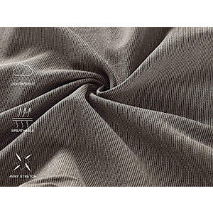 KNQR Mens Performance Quick Dry 4way Stretch Regular Fit All-Terrain Active Training Hybrid Shorts Beated Black 36