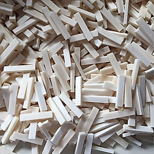 Vencetmat 6Pcs Blank & Uncut Guitar Nut White Color Made of Real Bone 52x6x10mm for Electric & Acoustic & Classical & Cigar Guitar, Mandolin, Banjo, Ukulele Part Replacement