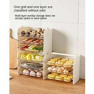 Removable Drawer Type Multi-layer Food Rack, Kitchen Drawer Type Cutlery Tray, Multi-layer Hot Pot Barbecue Tray, Stacked Multi-layer Cutlery Rack (Regular model-white-2 pcs)