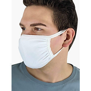 Fruit of the Loom Reusable Cotton Face Mask (Pack of 50 - White)