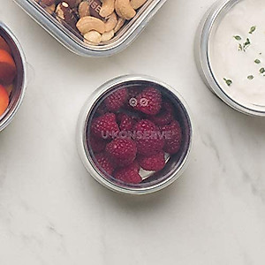 U-Konserve Stainless Steel Round Food-Storage Lunch Container 5oz - Clear Silicone Lid - Leak Proof and Airtight - Dishwasher Safe - Plastic Free