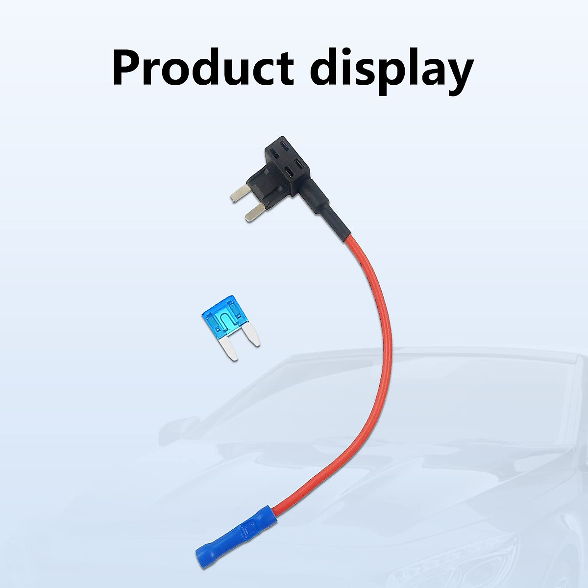 Jawmoy Pack-5 Car Fuse Adapter, 12V Add-a-Circuit, Copper Mini Automotive Fuse Connector for Most Cars, Trucks, Boats (Black)