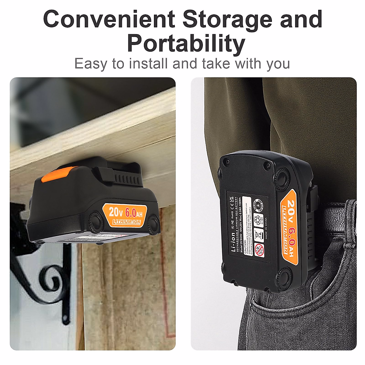 TeenPower 4Pack 20V 6.0Ah Battery Replacement for Dewalt 20v Max Battery