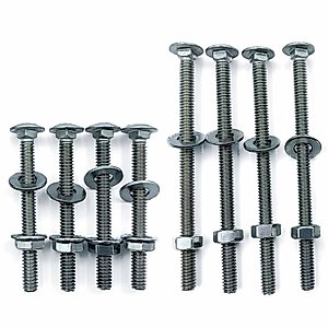 DEYTEH (8Pcs) 304 Stainless Universal Headboard or Footboard Hardware Bolts and Nuts 4 inches 2-1/2'' Long Carriage for Furniture Beds Sofa Table Chairs Wheelbarrow Handles Replacement Kit