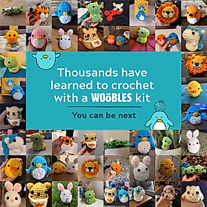 The Woobles Beginners Crochet Kit with Easy Peasy Yarn as seen on Shark Tank - with Step-by-Step Video Tutorials - Kiki The Chick