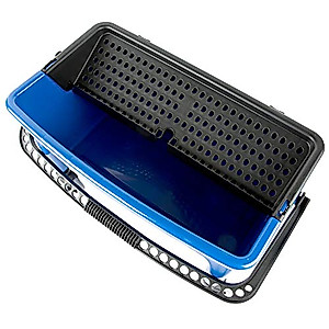 Rubbermaid Commercial Products Microfiber Finishing Floor Kit with Bucket and Finish Pads, 18-Inch, Mop for Floor Cleaning and Finish Applications,Blue