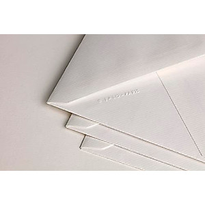 Lalo 11400L - Pad of 50 Plain Laid Sheets A5, 100 g, Vergé De France, White
