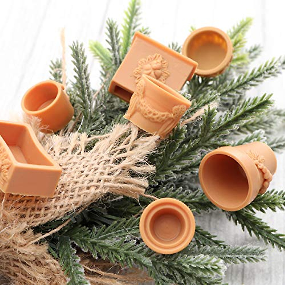 Milisten 7pcs Miniature Flower Pots Dollhouse Clay Pots Pottery Planter Dollhouse Furniture Fairy Garden Accessories for Children Kids