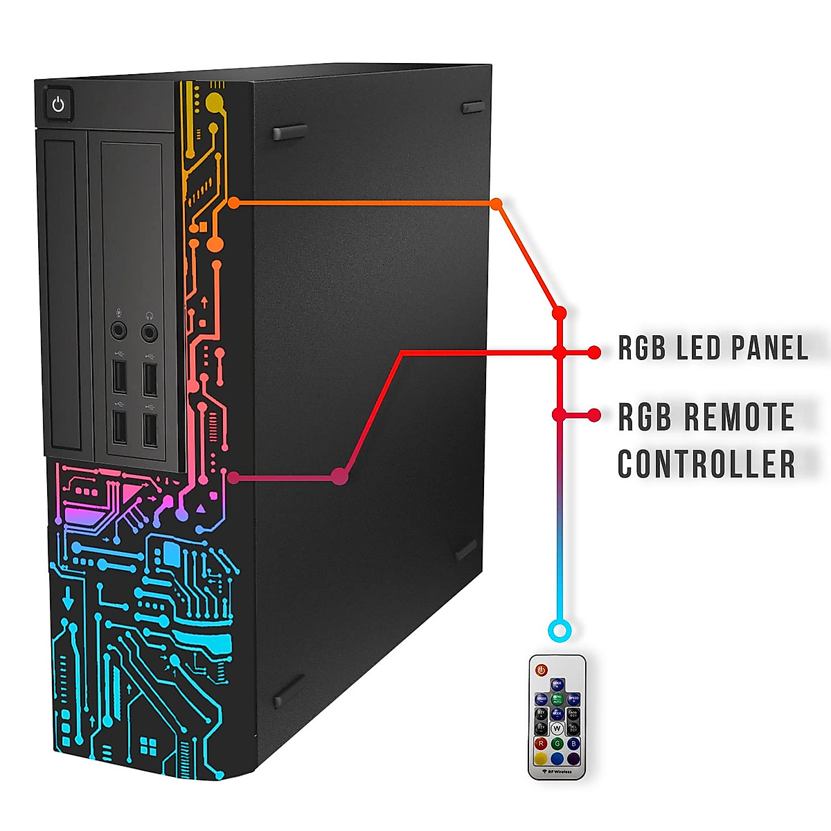 TechMagnet Computer Desktop PC, Intel Core i7, Siwa 8, 16GB RAM, 128 GB Boot + 2TB HDD, Dual 27 Inch Monitor, Wireless Keyboard Mouse, XL Cheatsheet Desk Pad, WiFi, Win 11 Home (Renewed)