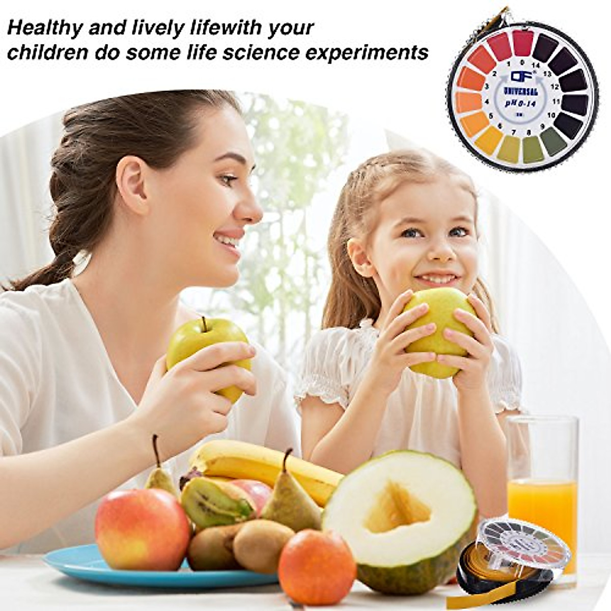 Jovitec Universal pH Test Paper Strip Roll, pH Full Range 0-14, 5 m/Roll (2 Rolls)