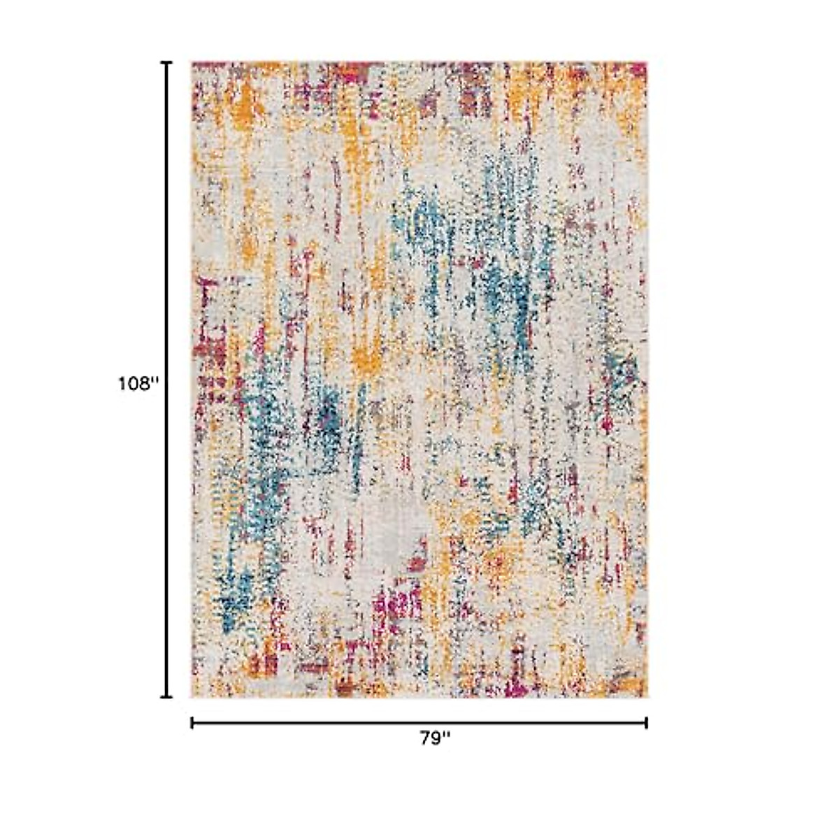 Livabliss Hezel Modern Abstract Area Rug,6'7" x 9',Multi