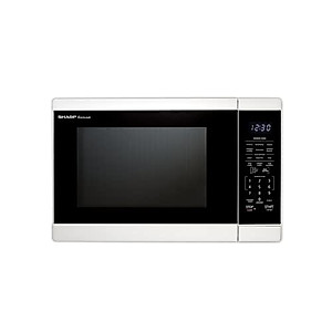 SHARP ZSMC1461HW Oven with Removable 12.4" Carousel Turntable, 1.4 Cubic Feet, 1100 Watt Countertop Microwave, CuFt, White