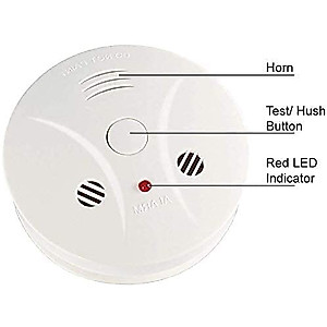 3 Pack Combination Smoke and Carbon Monoxide Detector Battery Operated, Travel Portable Photoelectric Fire&Co Alarm for Home, Kitchen